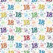 2 Sheets 18th Birthday White Multi Wrapping Paper Age 18 High Quality ...