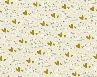 Personalised Golden Wedding Anniversary Wrapping Paper 50 Year ...