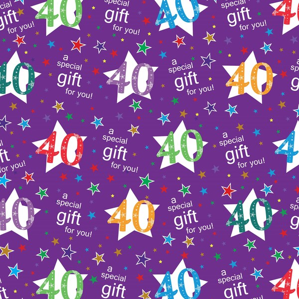 40th Wrapping Paper - Etsy UK