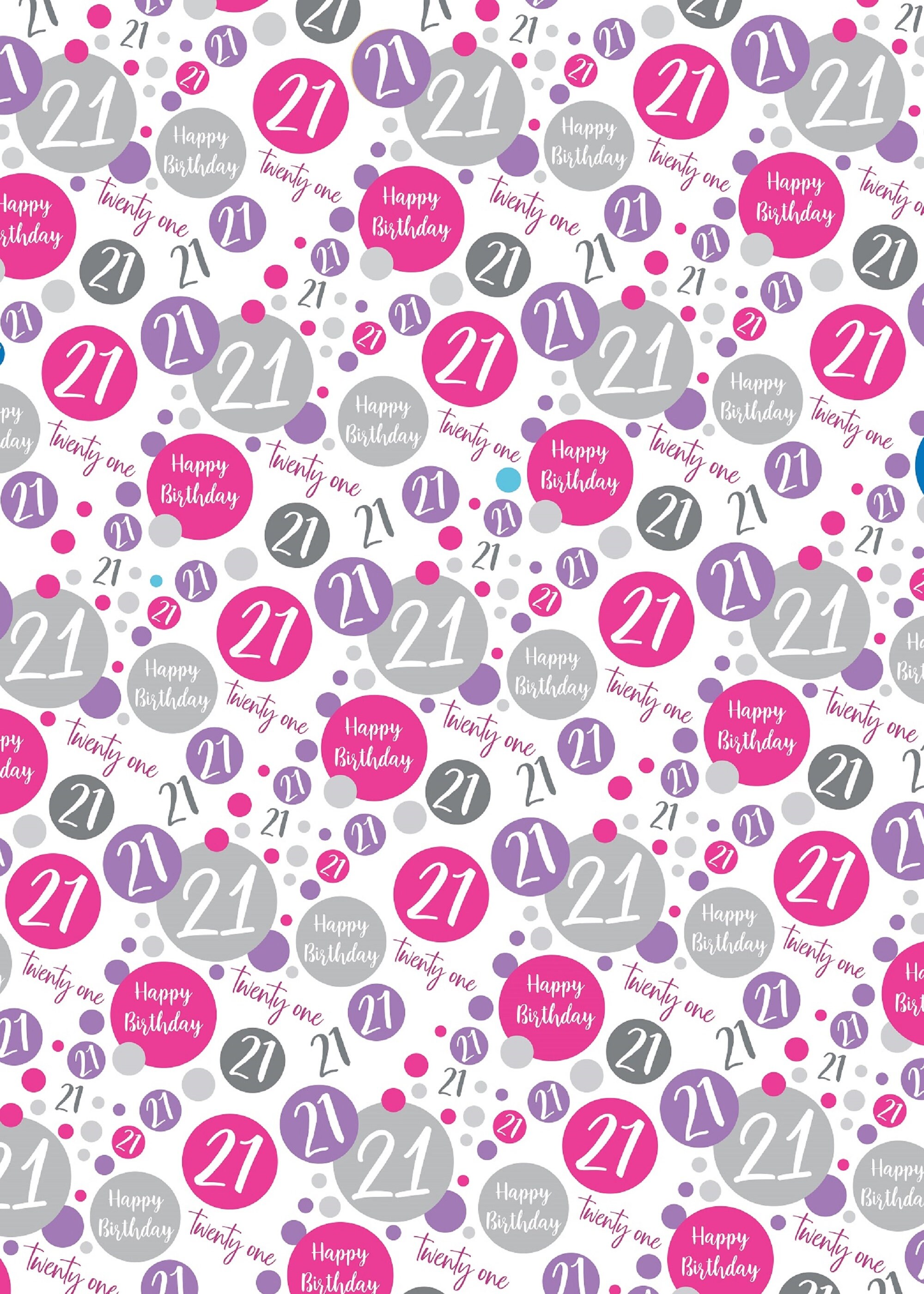 2 Sheets 21st Birthday Wrapping Paper Age 21 Birthday White - Etsy UK
