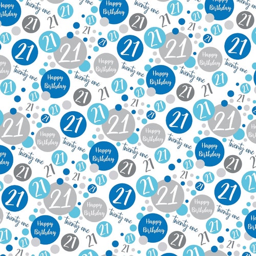2 Sheets 21st Birthday Wrapping Paper Age 21 Birthday White - Etsy UK