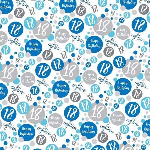 2 Sheets 18th Birthday Wrapping Paper Age 18 Birthday White - Etsy UK