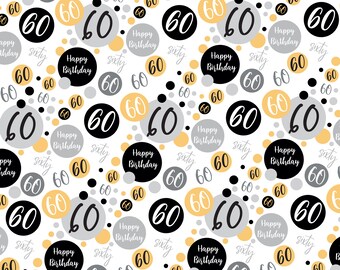 60th Wrapping Paper | Etsy UK