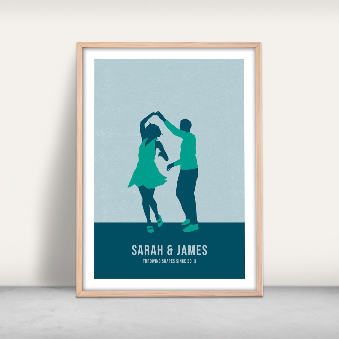 Personalised Dancing Art Print / Giclee Print / Custom Dance Art ...