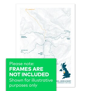 Snowdon Mountain/ Yr Wyddfa Contour Map Art Print / Personalised Giclee ...