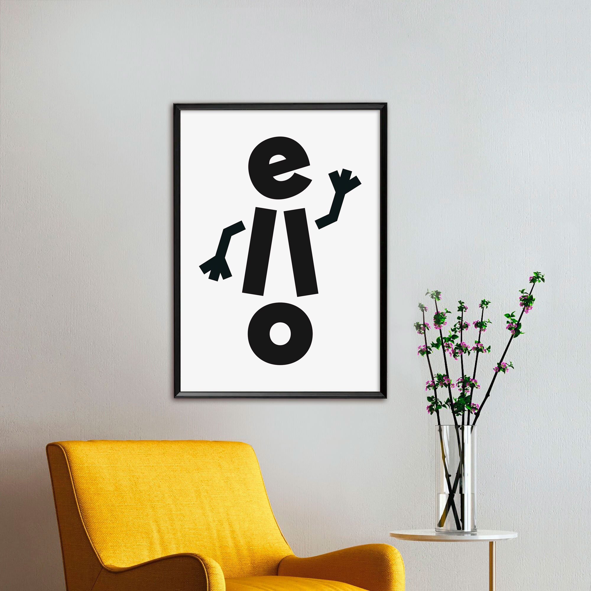 Ello Typography Art Print, Fun Welcome Decor - Etsy