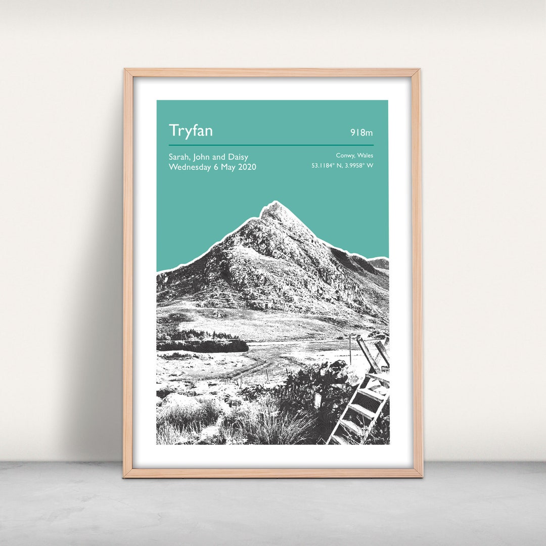 Tryfan, Snowdonia, Wales Art Print / Personalised Gift / Giclee Print ...