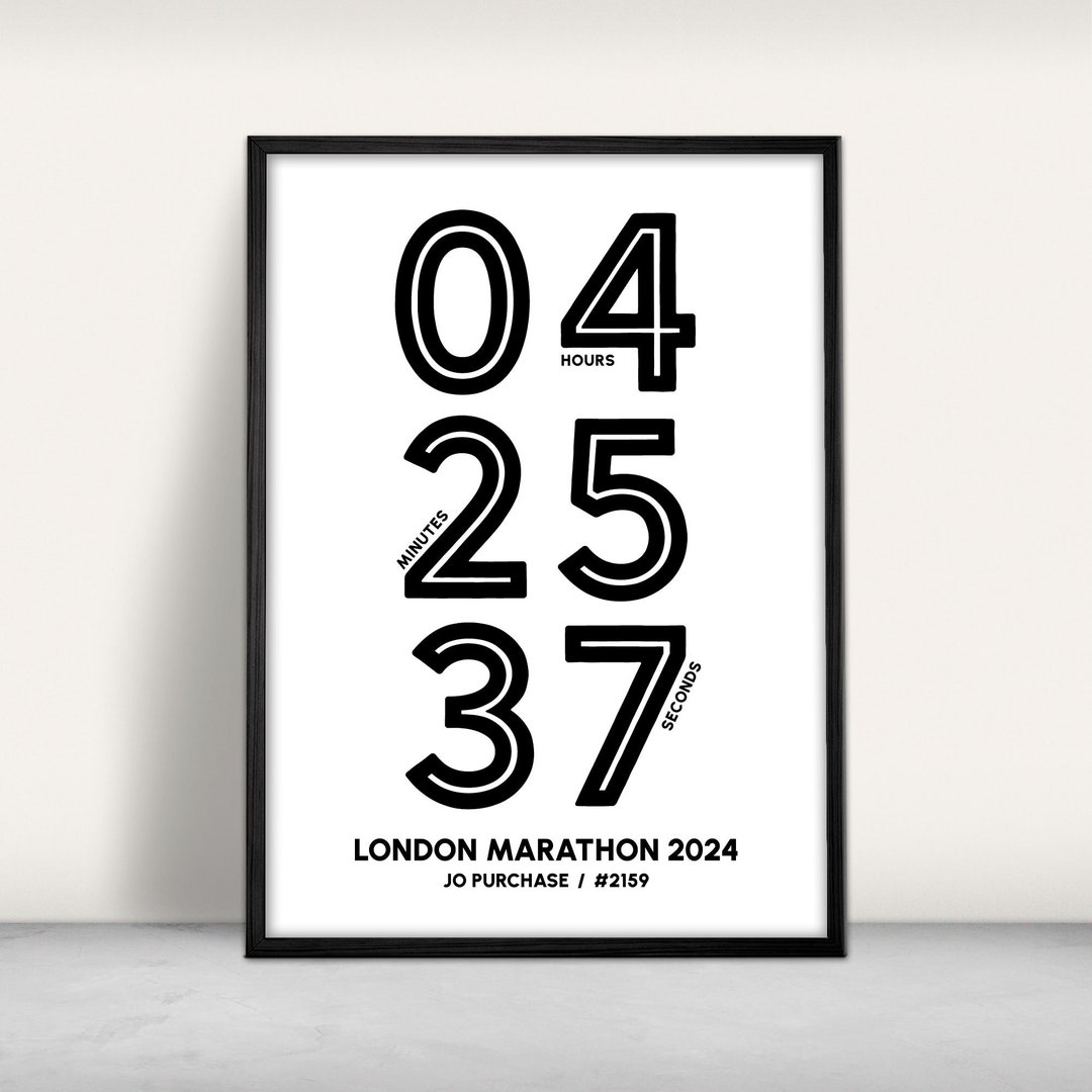 Personalised Marathon & Half Marathon Art Print / Custom Giclee Print ...