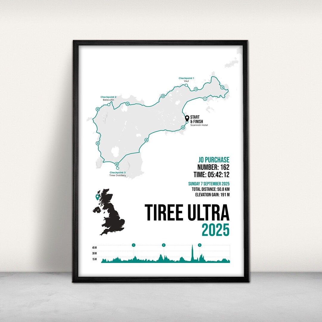 Personalised Tiree Ultra Art Print / Custom Giclee Print / Isle of ...