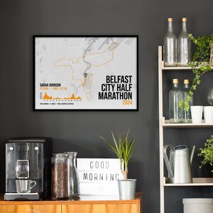 Belfast City Half Marathon (sept) Personalised Art Print / Giclee Print ...