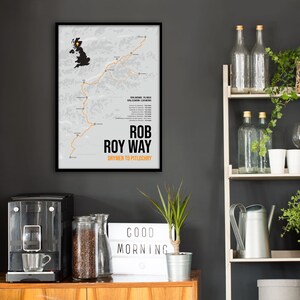 Rob Roy Way Map Custom Art Print / Giclee Print / UK National Trail Map ...