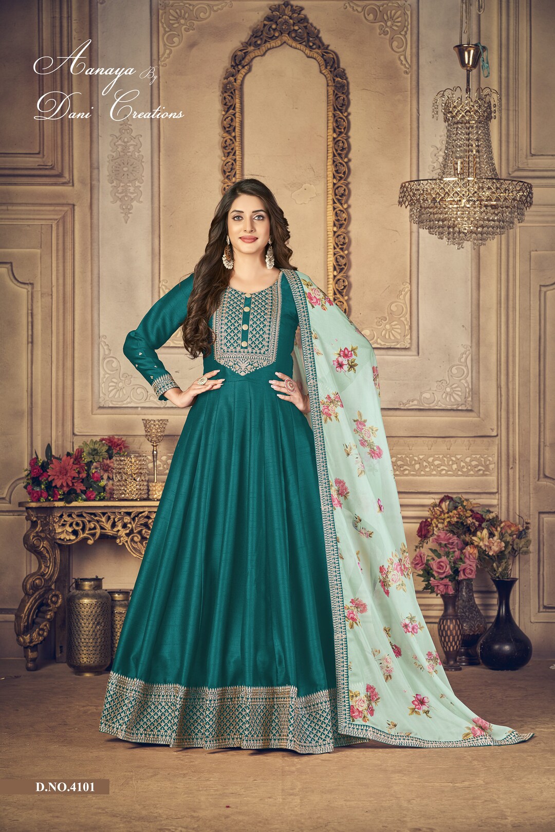 Rama Green Color Silk Slub Fabric Embroidered Readymade - Etsy