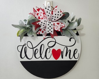 Welcome Front Door | Valentine Decor | Valentine Door Sign | Valentine ...