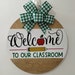 Welcome to Our Classroom Front Door Wreath, Teacher Door Hanger ...