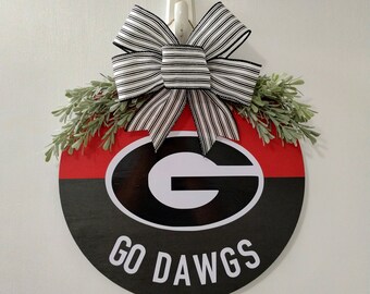Go Dawgs Football Door Hanger - Etsy