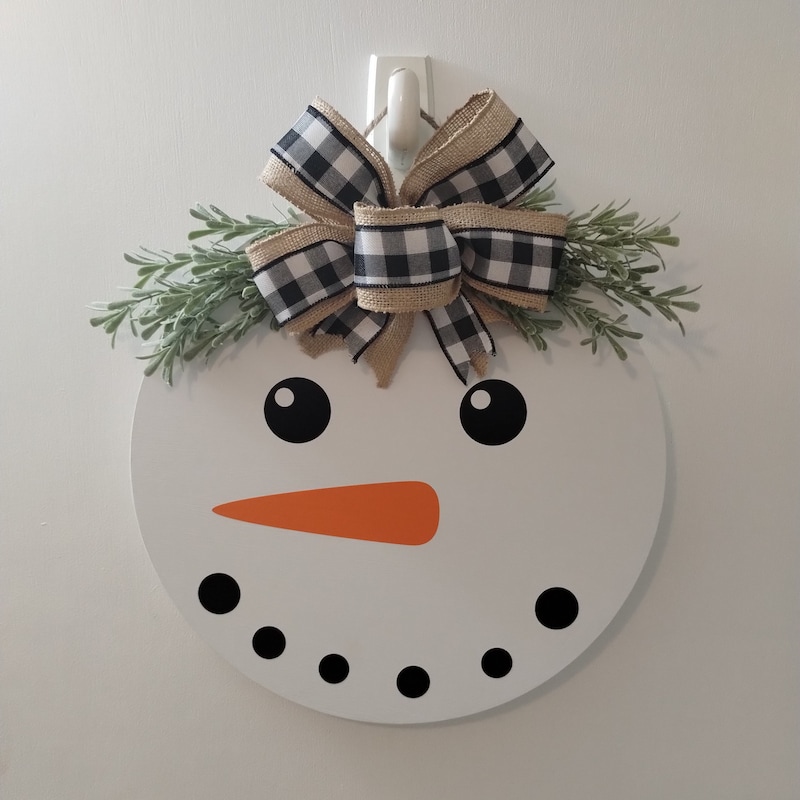 Snowman Door Decor - Etsy