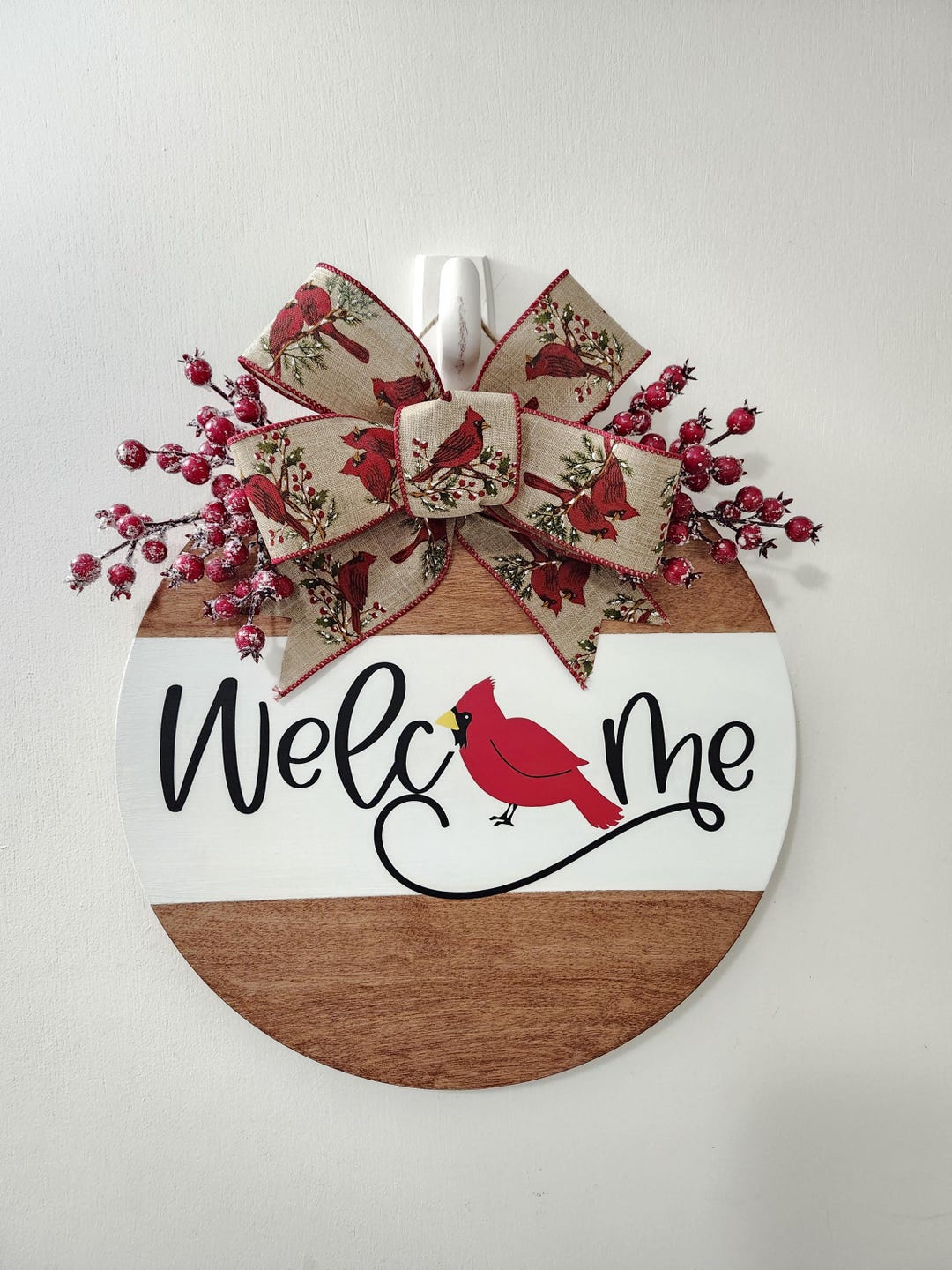 Winter Front Door Decor | Welcome Winter | Winter Cardinal Wreath ...