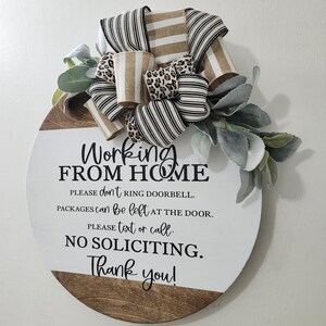 Working From Home Door Sign/do Not Disturb Sign/housewarming Gift, Work ...