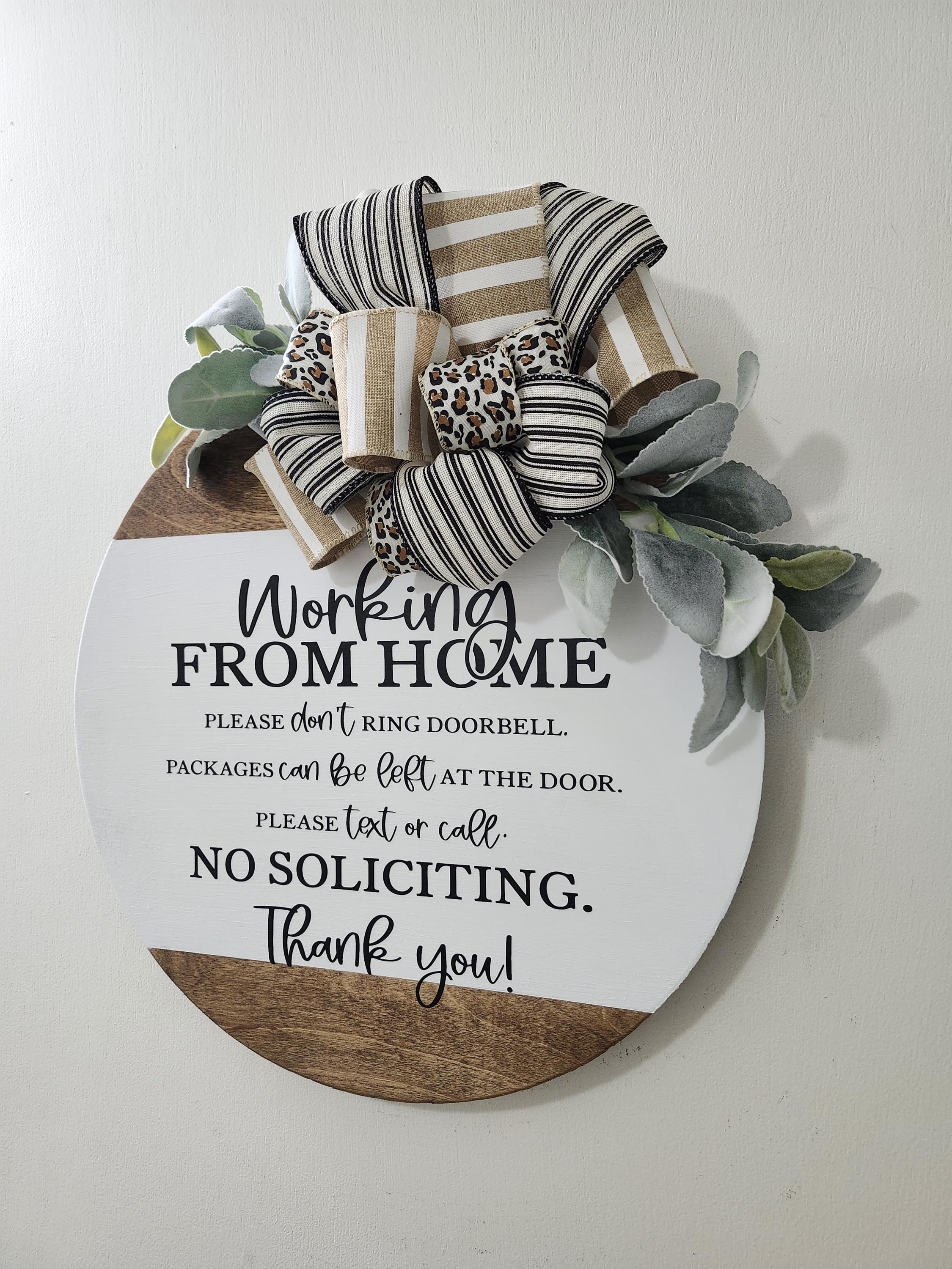 Working From Home Door Sign/do Not Disturb Sign/housewarming Gift, Work ...