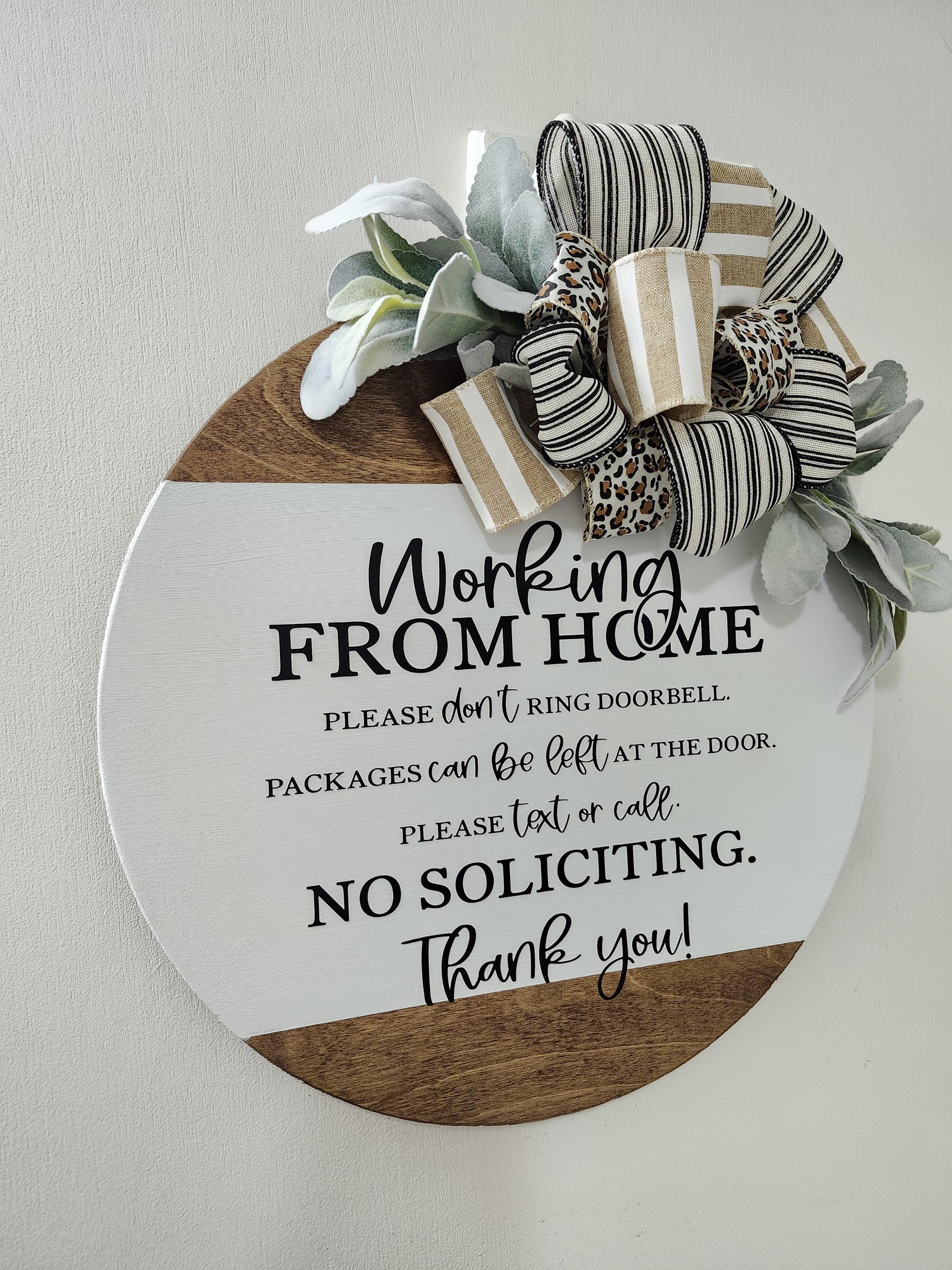 Working From Home Door Sign/do Not Disturb Sign/housewarming Gift, Work ...