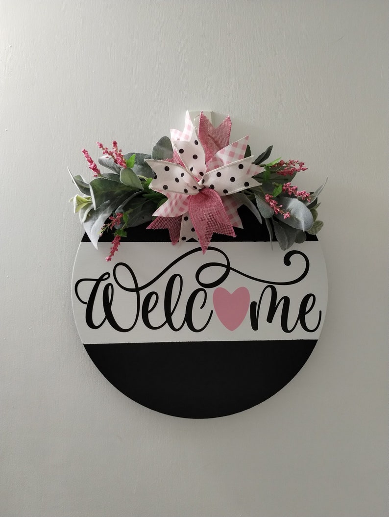 Welcome Front Door Valentine Decor Valentine Door Sign - Etsy
