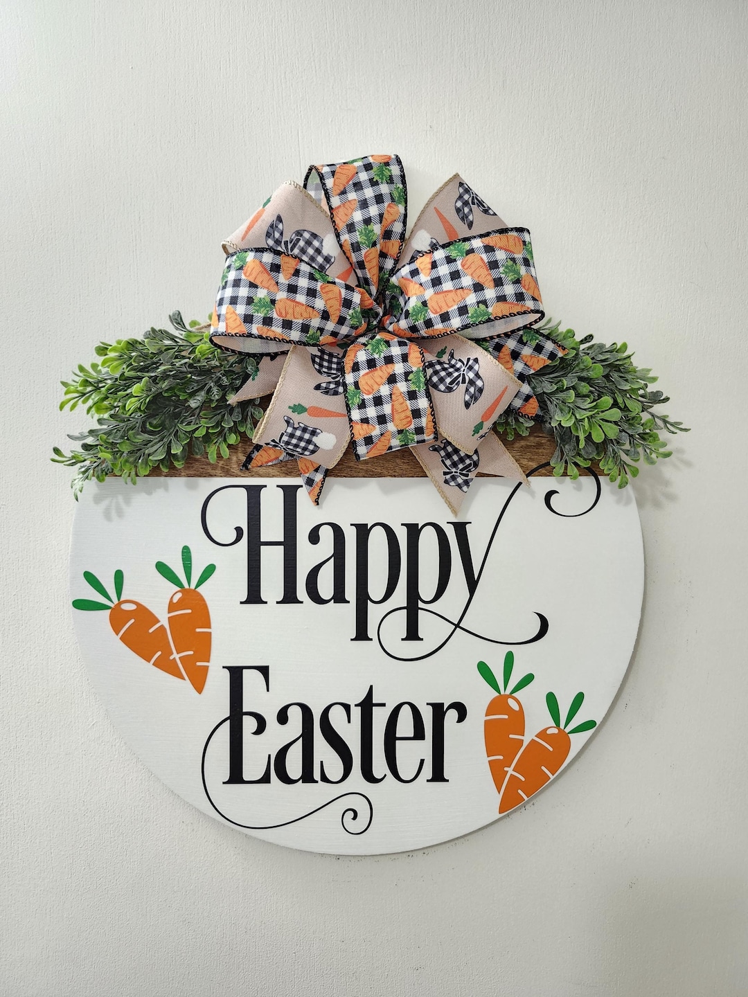 Easter Carrot Decor, Front Door Decor, Happy Easter, Easter Door Wreath ...