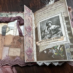 Handmade Vintage Fabric and Lace Junk Journal, Louisa - Etsy