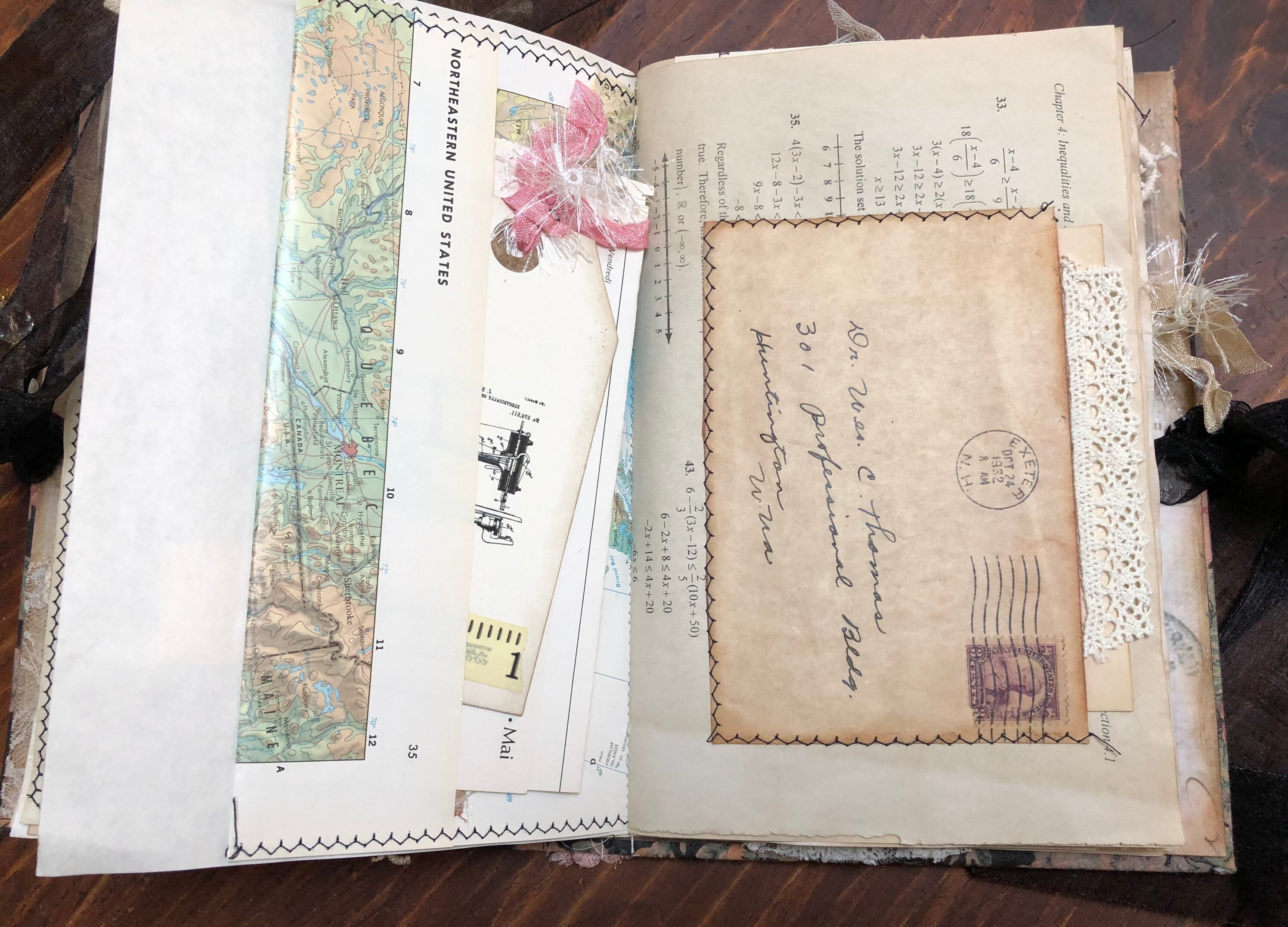 Lace Shabby Chic Junk Journal Vintage Fabric Cover Journal | Etsy