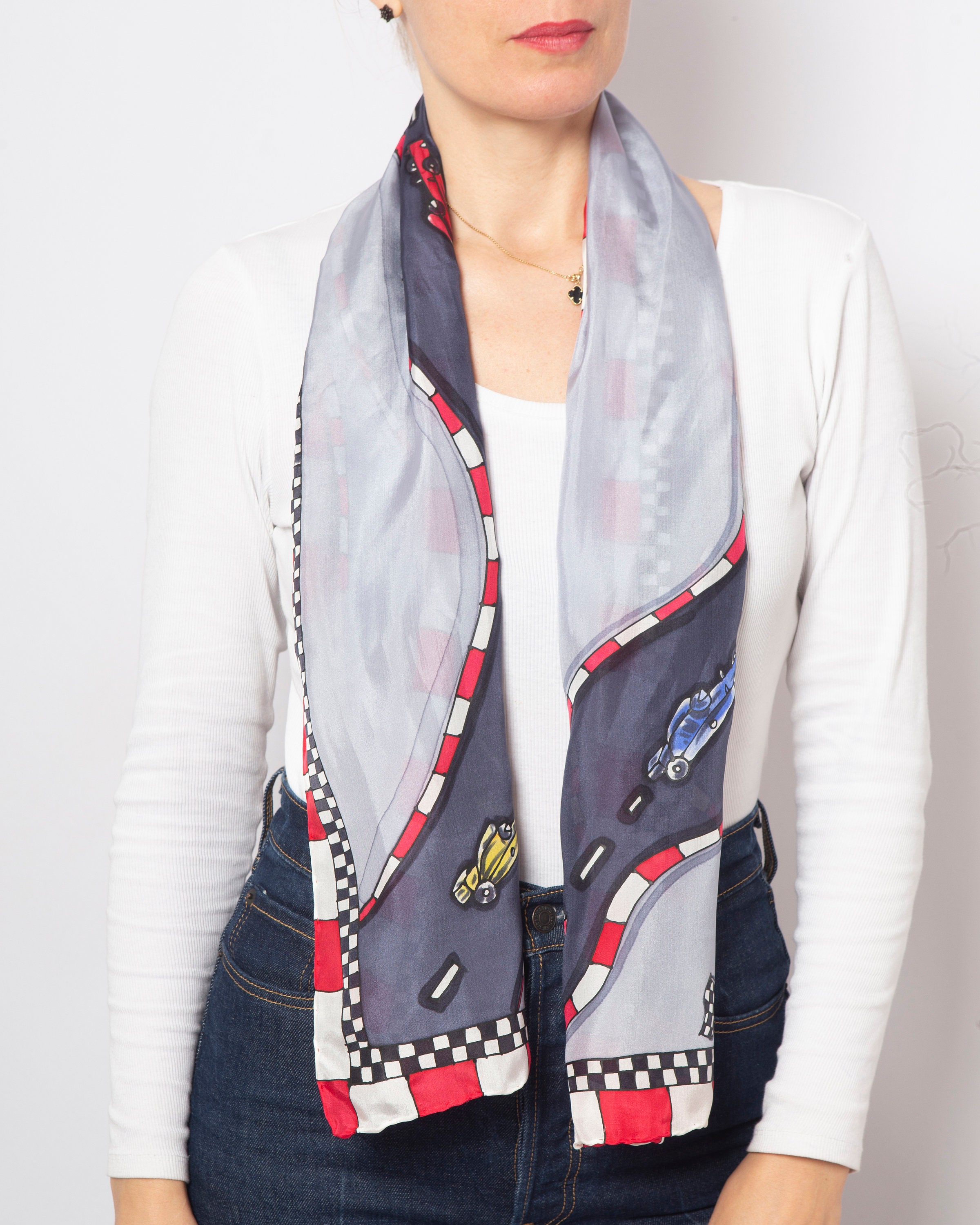 Ferrari F1 Hand Painted Silk Scarf Ferrari Lover Gift F1 Race Car Scarf ...