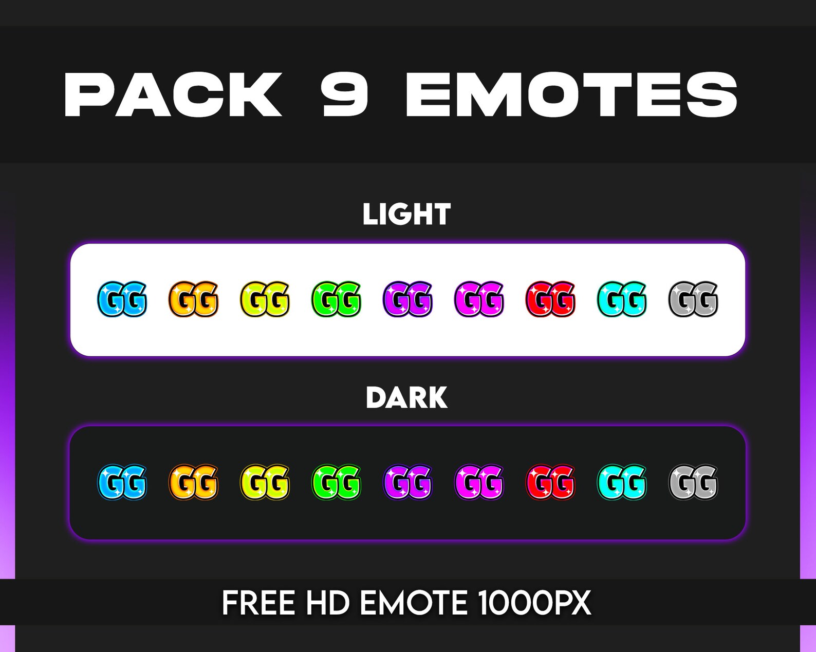 GG Animated Emote With 9 Static Emotes. Designed for Twitch - Etsy Hong ...