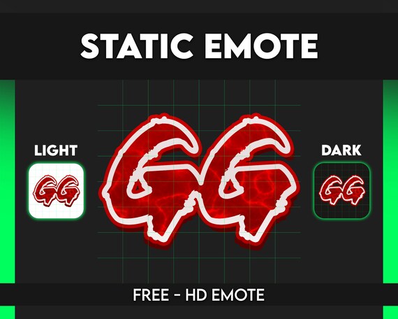 GG FIGHTING TEXT Emotes Designed for Twitch Discord Sub - Etsy