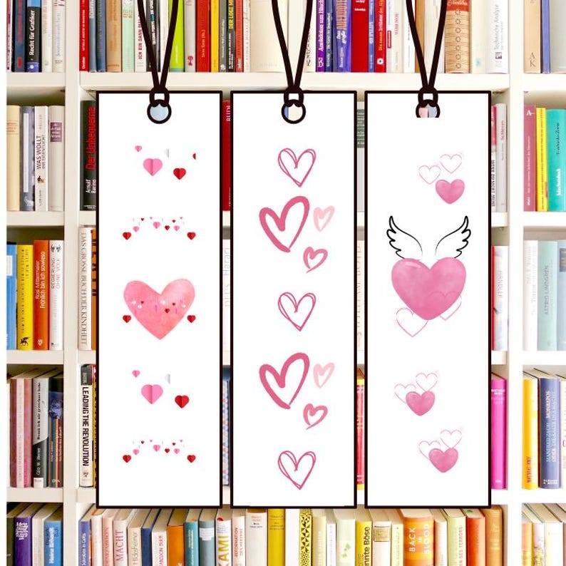 Individual Heart Images, Png, Svg Easy Bookmark, Download - Etsy