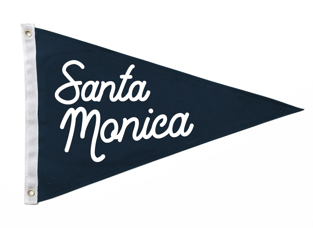 Santa Monica - Beach Flag - Etsy