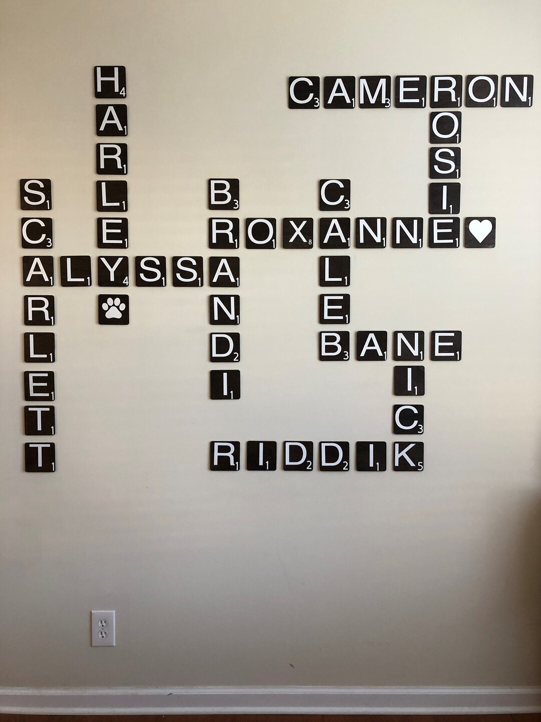 Scrabble Tile Wall Custom - Etsy