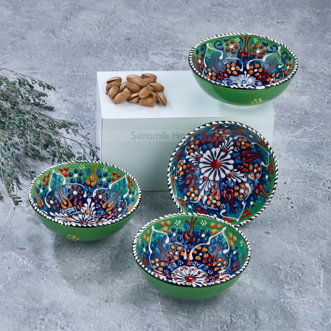 4.7" Small Pottery Bowl, Handmade Ceramic Bowl for Breakfast Serving ...