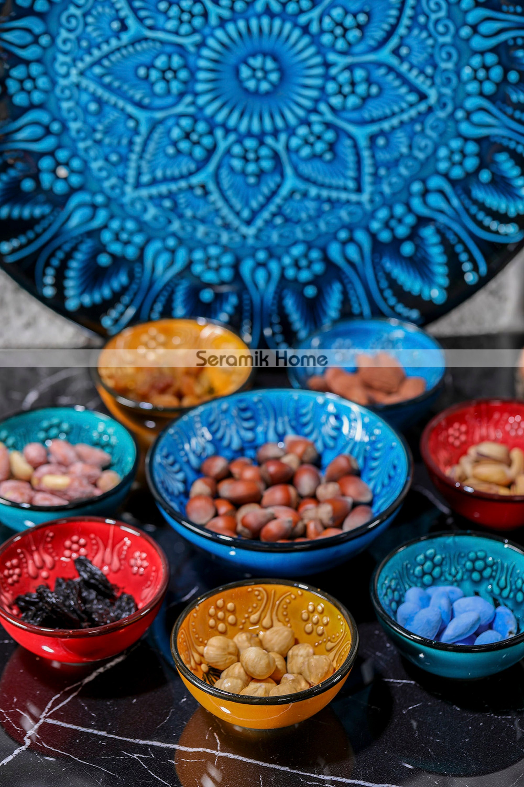 Turkish Ceramic Breakfast Set, Meze Serving Set, Tapas Serving Set ...