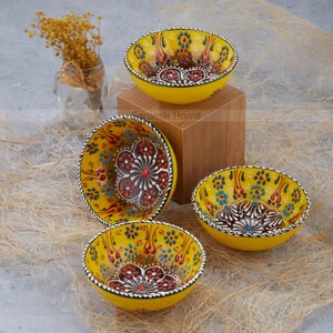 4.7" Small Pottery Bowl, Handmade Ceramic Bowl for Breakfast Serving ...
