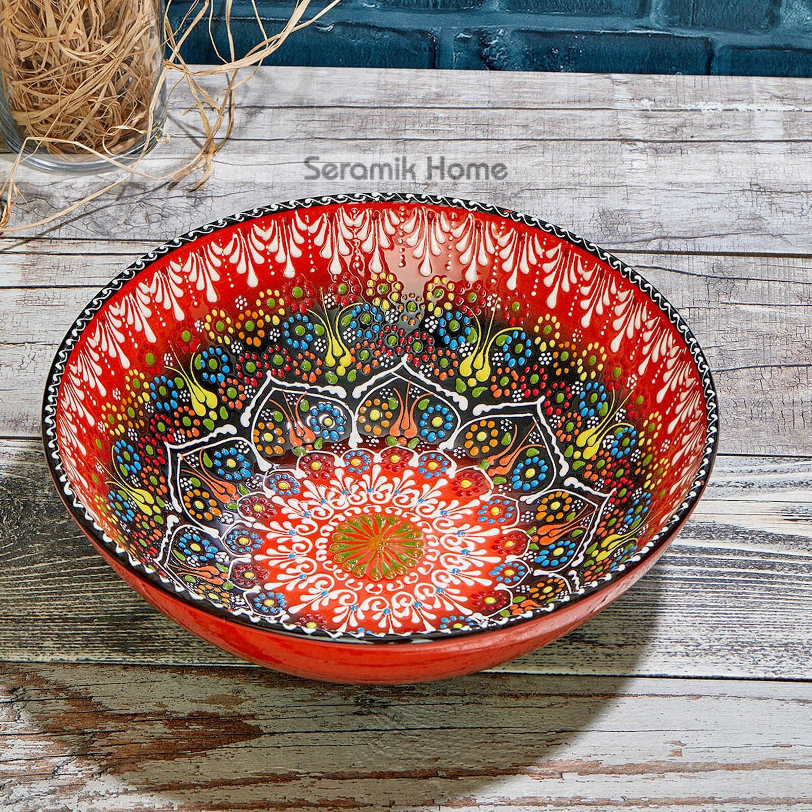 Multisize Large Ceramic Fruit Bowl, Handmade Salad Bowl, Colorful ...