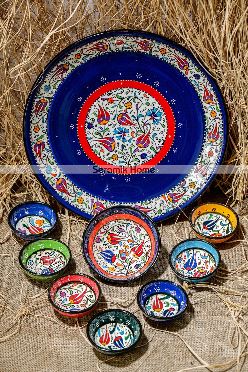 Handmade Turkish Breakfast Set, Food Serving Bowl Set,colorful Ceramic ...