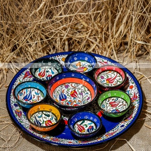 Handmade Turkish Breakfast Set, Food Serving Bowl Set,colorful Ceramic ...