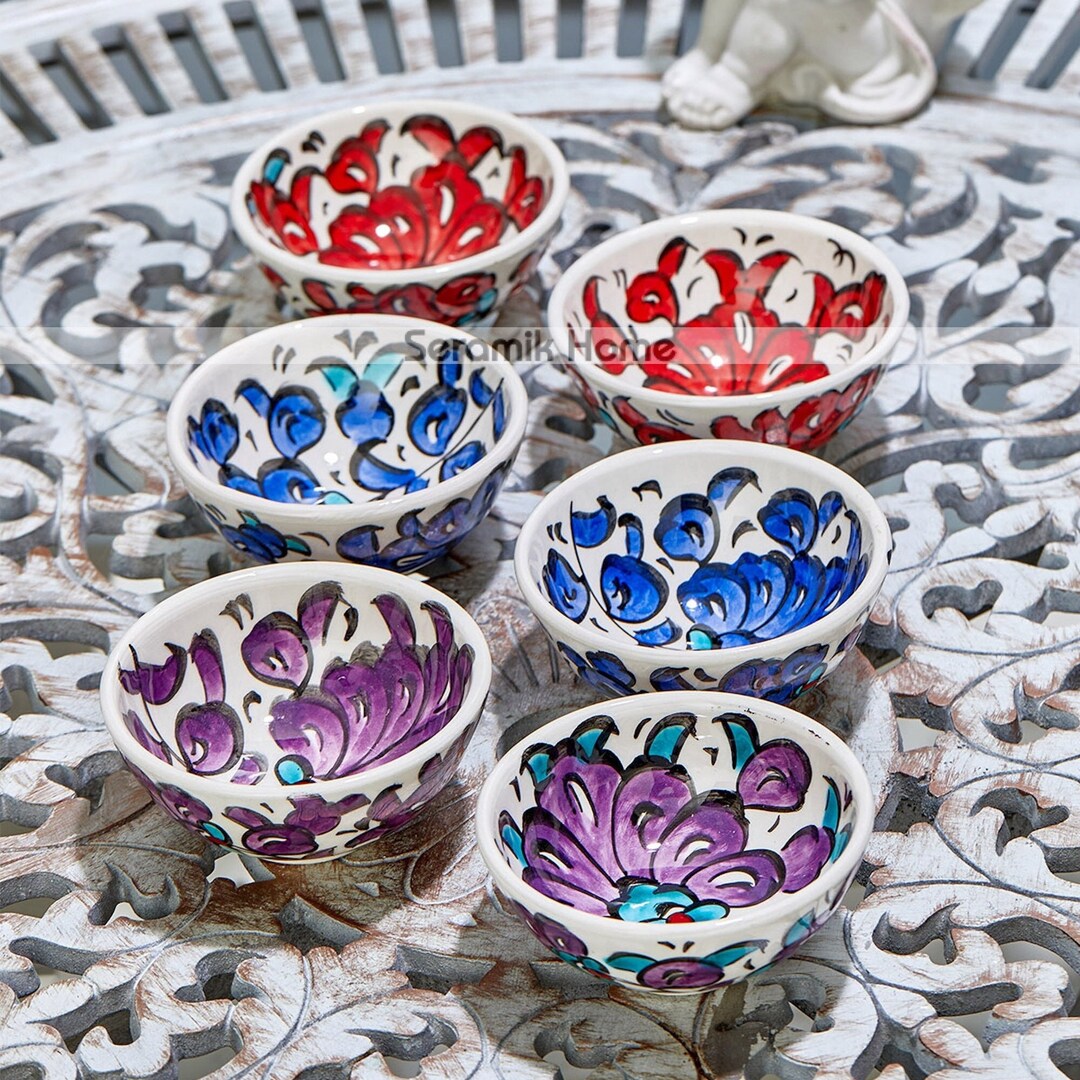 Small Ceramic Bowls Set of 6 Snack Bowls for Tapas Olive Jam Bowl Soy ...