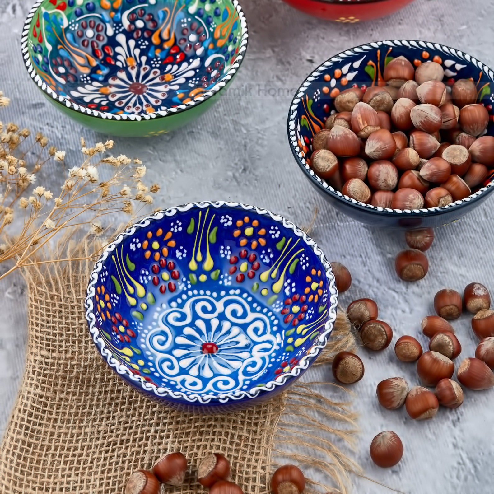 Handmade Relief Pottery Bowl 6x Pottery Bowl for Breakfast - Etsy