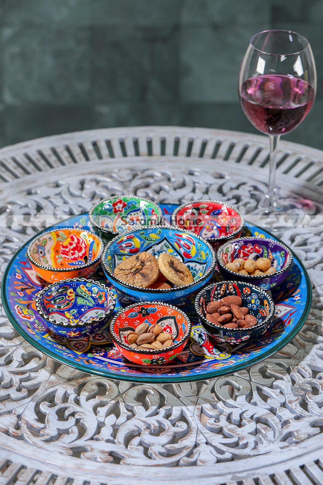 Turkish Breakfast Bowl Set, Handmade Ceramic Unique Design, Appetizer ...