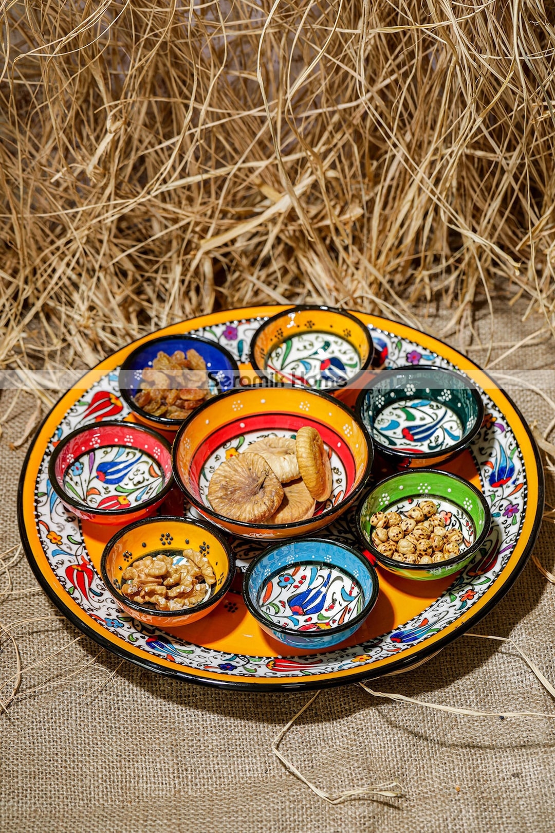 Handmade Turkish Breakfast Set, Food Serving Bowl Set,colorful Ceramic ...