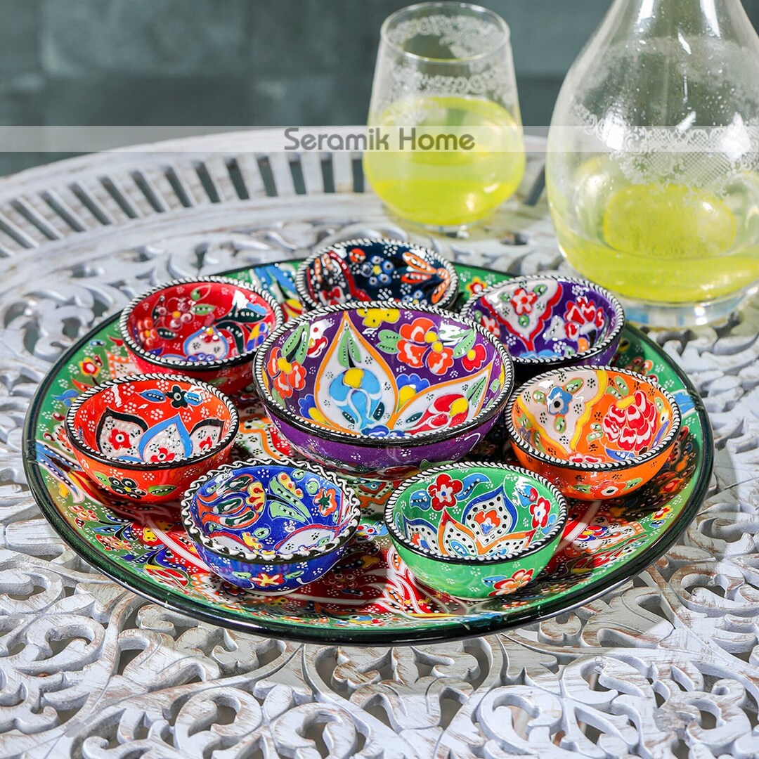 Handmade Turkish Breakfast Set, Decorative Bowl Set, Authentic Ceramic ...