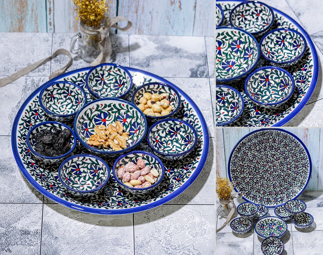 Turkish Oriental Breakfast Set, Serving Platter, Authentic Ceramic ...