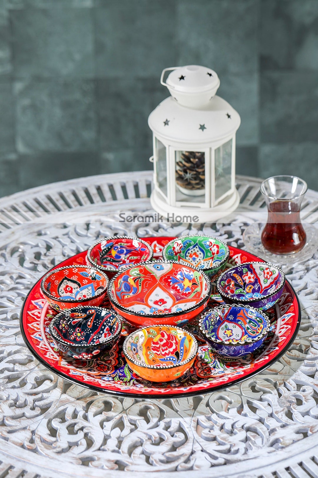 Handmade Ceramic Appetizer Set, Mezze Serving Set, Tapas Set, Mezze Set ...