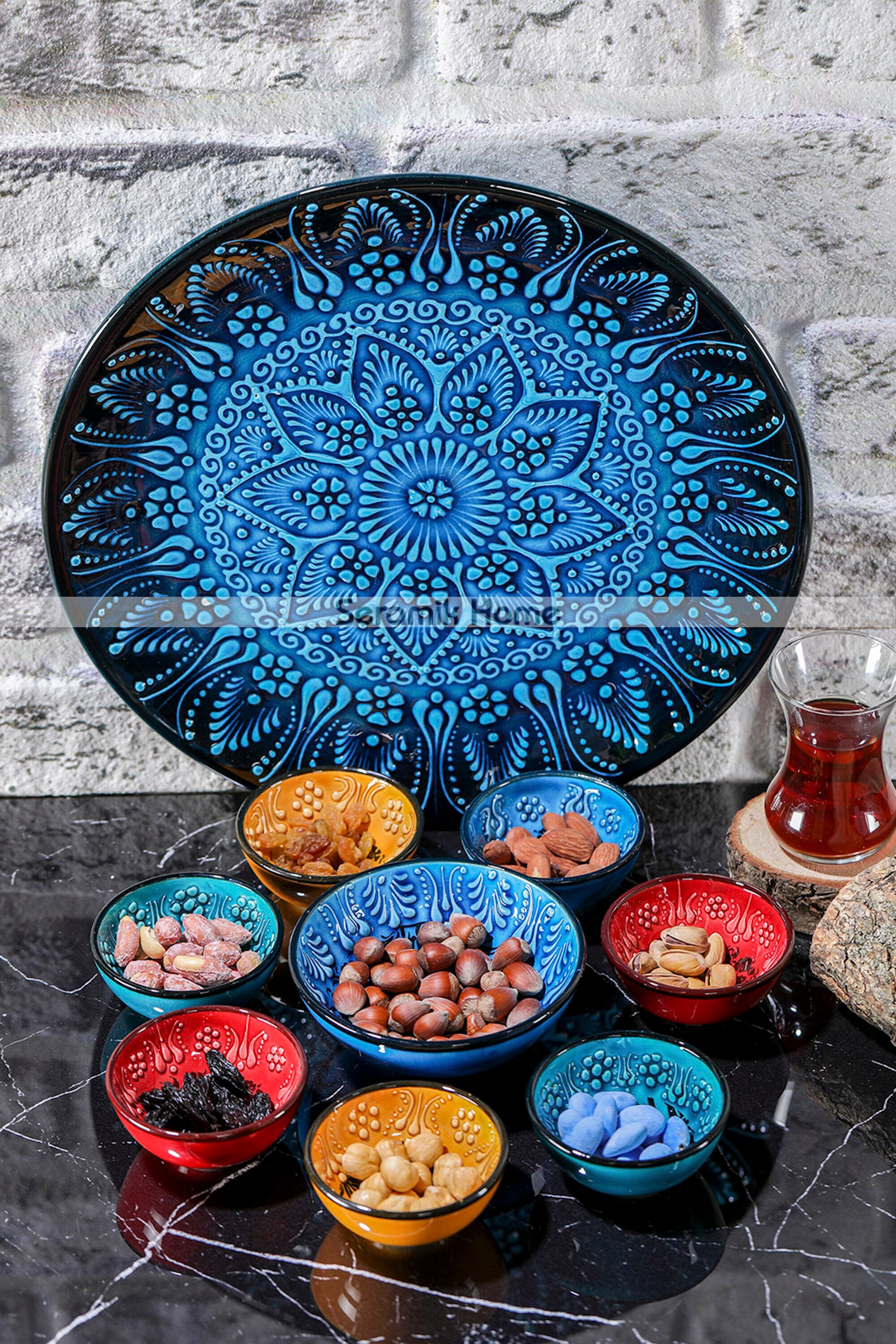 Turkish Ceramic Breakfast Set, Meze Serving Set, Tapas Serving Set ...