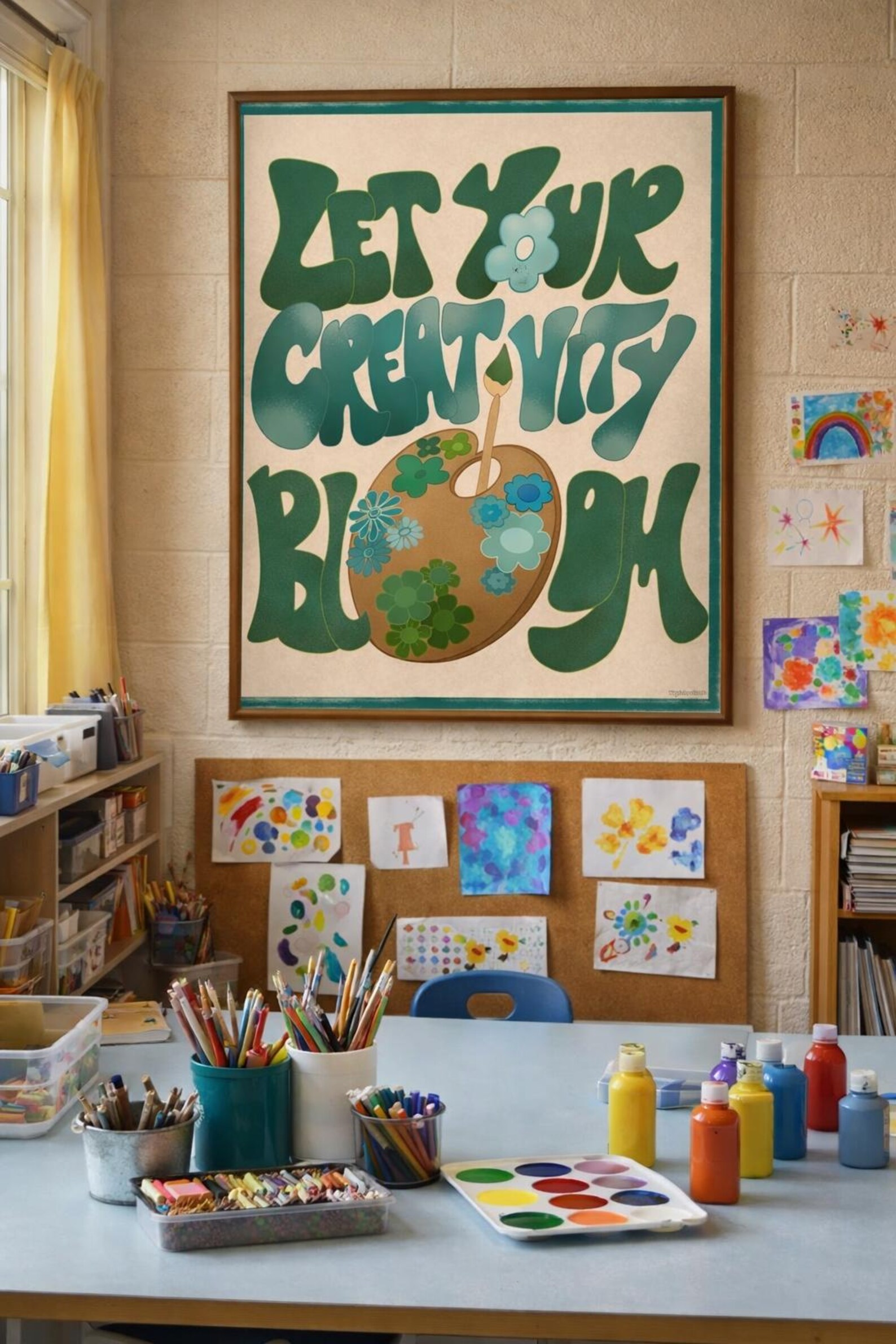Let Your Creativity Bloom Printable Art | Art Classroom Decor Poster ...