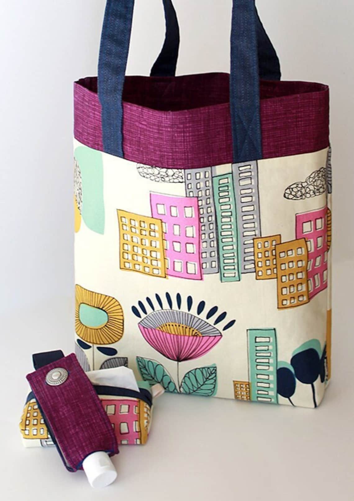 3-fabric, 10-step Tote Sewing Tutorial - Etsy